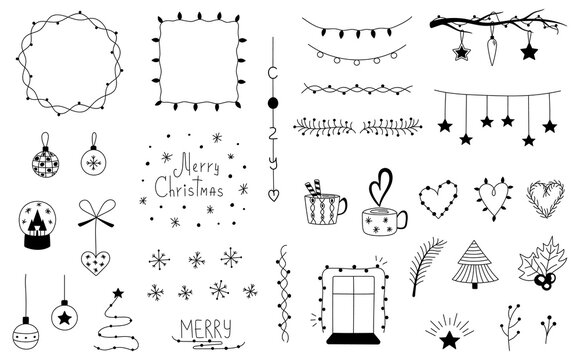 Hand Drawn Christmas Border Images – Browse 53,648 Stock Photos ...