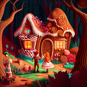 Hansel And Gretel Cartoon House
