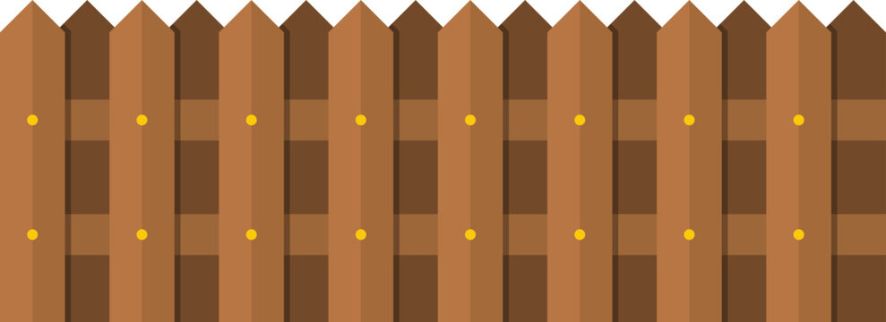 Brown Picket Fence Clip Art