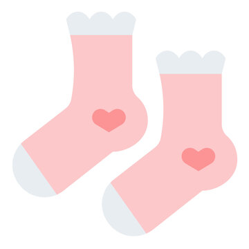 Baby Girl Socks Clipart