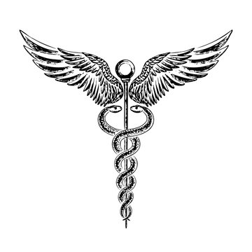 Medical Cross Snake Tattoo