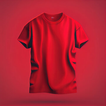 Plain Red T Shirt Template