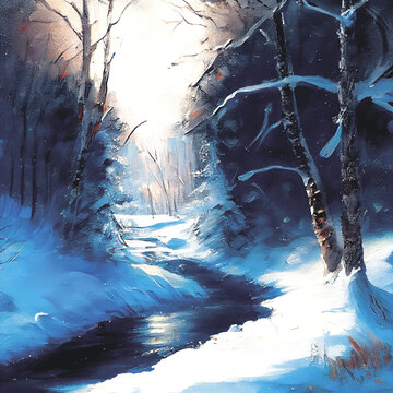 Winter Scene Canvas Images – Browse 1,217 Stock Photos, Vectors, and ...