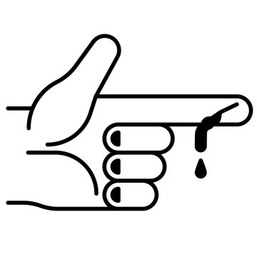 Finger Cut Clipart Black And White