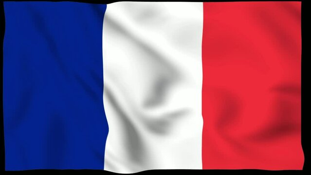 French Flag Waving Animation