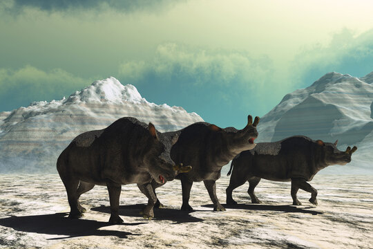 Brontotherium Walking With Beast