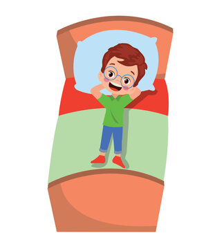 Kid In Bed Clipart