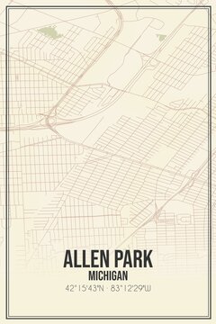 Map Allen Park Mi Usa
