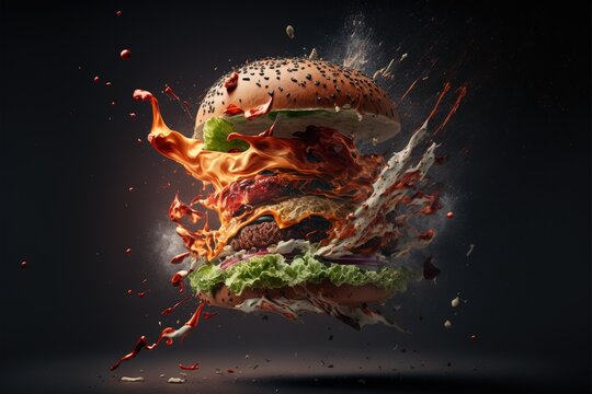 Exploded Hamburger Bilder – Durchsuchen 1,899 Archivfotos ...