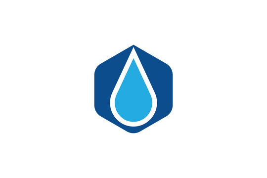 Water Drop Face Logo