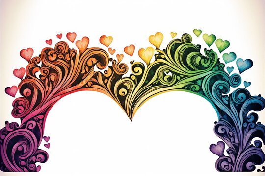 Rainbow Heart Border Images – Browse 2,540 Stock Photos, Vectors, and ...