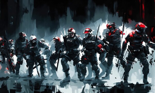 Futuristic Riot Police