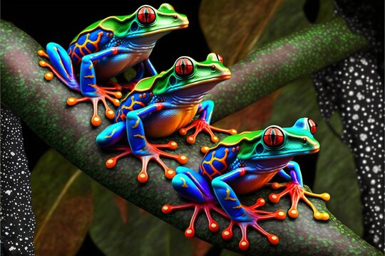 Colorful Tree Frogs Wallpapers