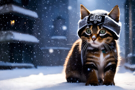Snow Kitty Cat