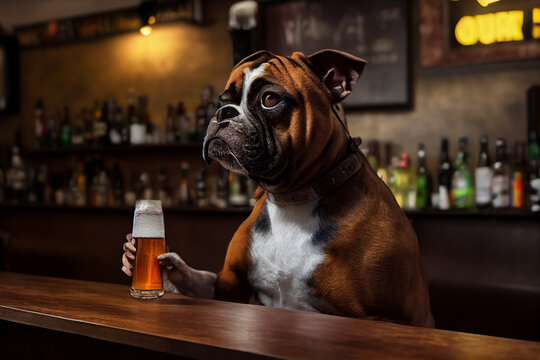 Dogs Drinking Beer