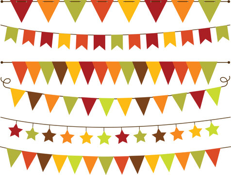 Fall Bunting Banner Clip Art