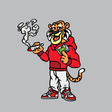 Tigger Smoking Weed