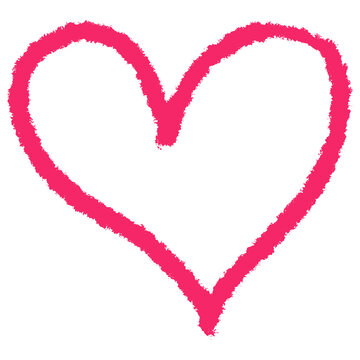 Hot Pink Heart Outline