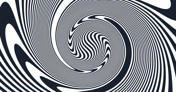 Black And White Swirl Design