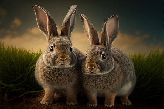 "Two Rabbits" Images – Browse 2,124 Stock Photos, Vectors, and Video ...