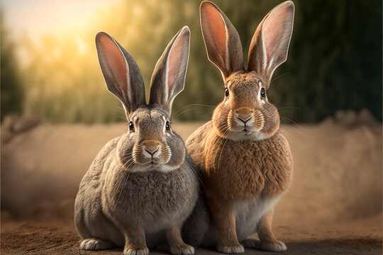 "Two Rabbits" Images – Browse 2,364 Stock Photos, Vectors, and Video ...