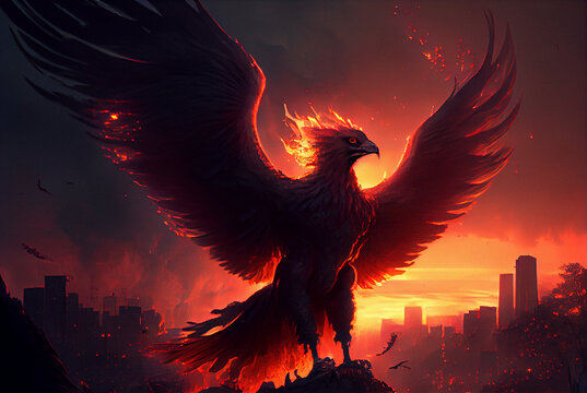 Phoenix Rising From The Ashes Wallpaper