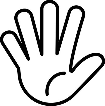 Stop Sign Hand Black And White