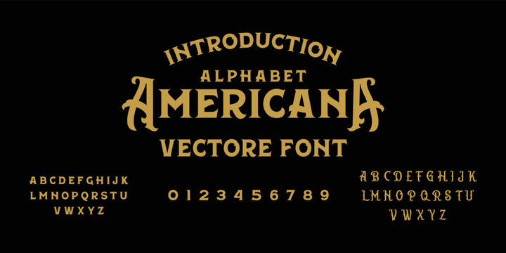Americana Font Photographs