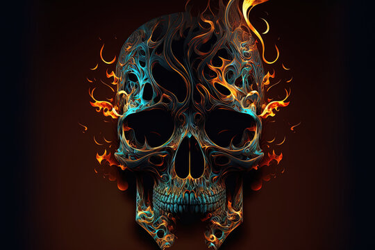 Skeleton Head Wallpaper