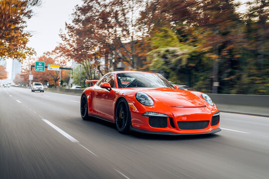Red Porsche Car