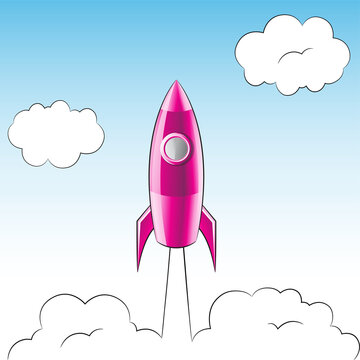Pink Rocket Ship Images – Browse 9,124 Stock Photos, Vectors, and Video ...