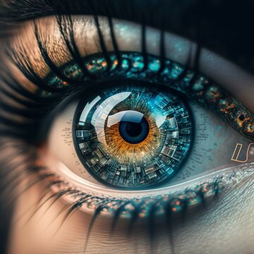 Person In Eye Reflection