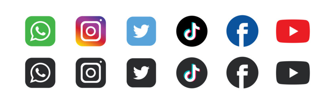 Afbeeldingen over "Social Media Logos" – Blader in stockfoto's, vectoren en video's over 106 ...