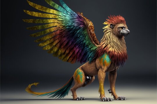 Half Eagle Half Lion Face