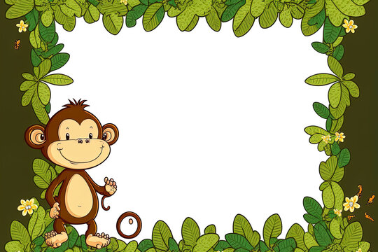 Printable Monkey Borders Monkey Border Vector Images (over 700)