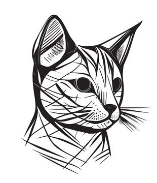 Cat Profile Drawing Images – Browse 12,553 Stock Photos, Vectors, and ...