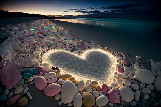 Romantic Beach Heart