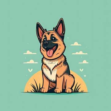 German Shepherd Cartoon