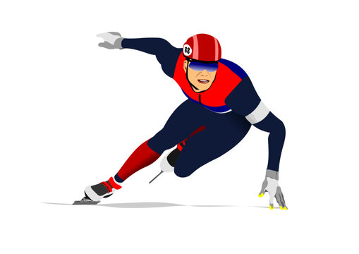 Speed Skating Clipart