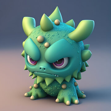 Cute Baby Cartoon Monsters