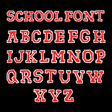 Varsity Collegiate Athletic Letters Font Alphabet Patches, 59% OFF