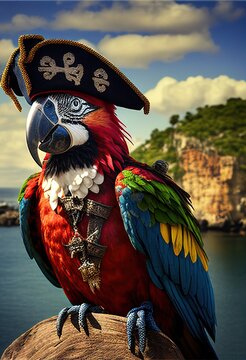 Pirate And Parrot Wallpaper