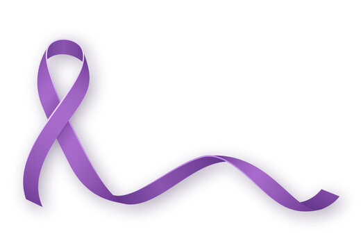 Lavender Cancer Ribbon Vector