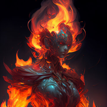 Female Fire Elemental