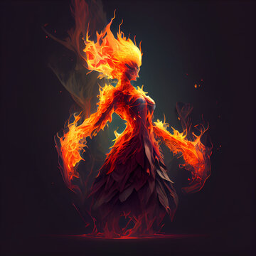 Female Fire Elemental