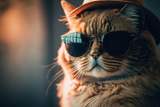 Cats With Hats And Glasses