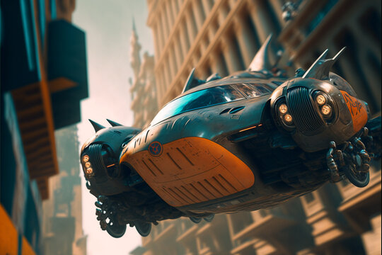 Afbeeldingen over "Flying Cars" – Blader in stockfoto's, vectoren en ...