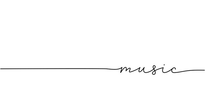 The Word Music In Cursive
