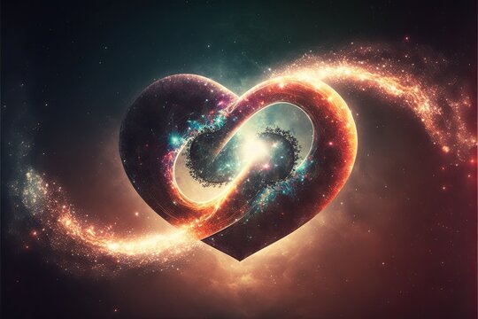 Infinity Love Galaxy Background