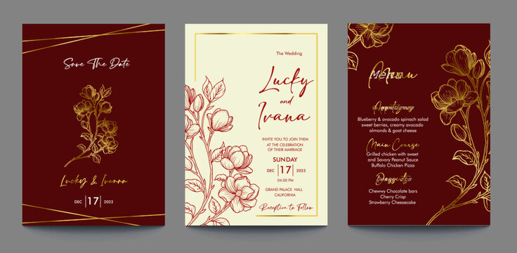 Maroon And White Invitation Images – Browse 1,728 Stock Photos, Vectors ...